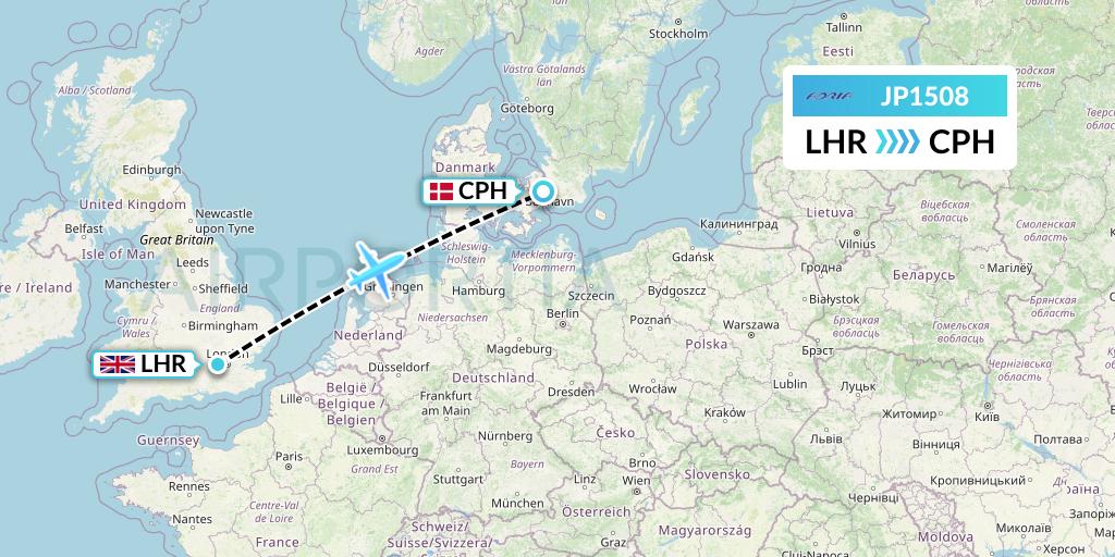 JP1508 Flight Status Adria Airways: London to Copenhagen (ADR1508)