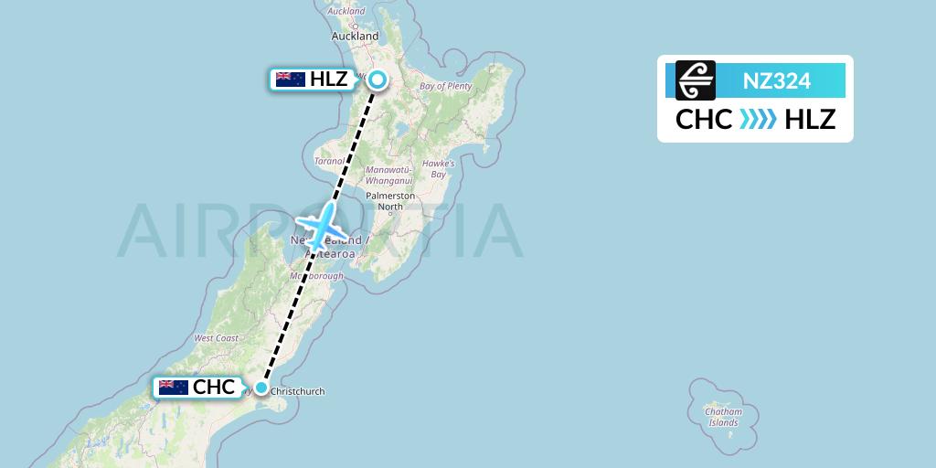 NZ324 Flight Status Air New Zealand: Christchurch to Hamilton (ANZ324)