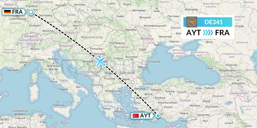DE341 Flight Status Condor: Antalya to Frankfurt (CFG341)