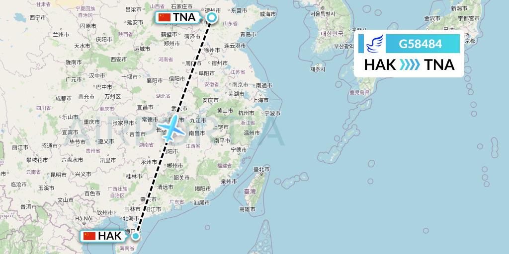 G58484 Flight Status China Express Airlines: Haikou to Jinan (HXA8484)