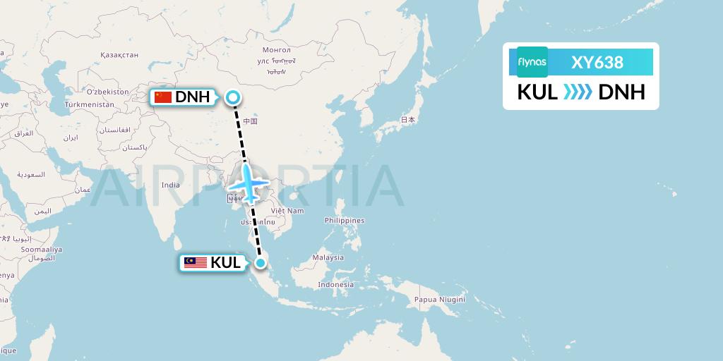 XY638 Flight Status Flynas: Kuala Lumpur to Dunhuang (KNE638)