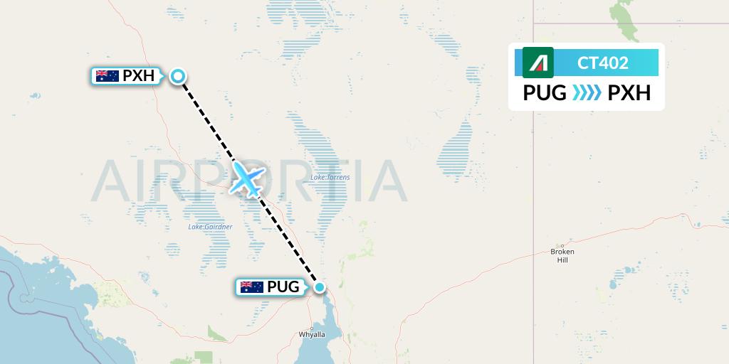 CT402 Flight Status Alitalia CityLiner: Port Augusta to Prominent Hill ...