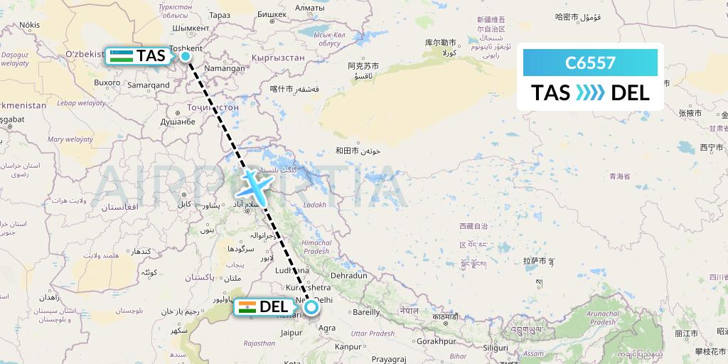 C6557 Flight Status Capitol Air Express: Tashkent to Delhi (CEX557)