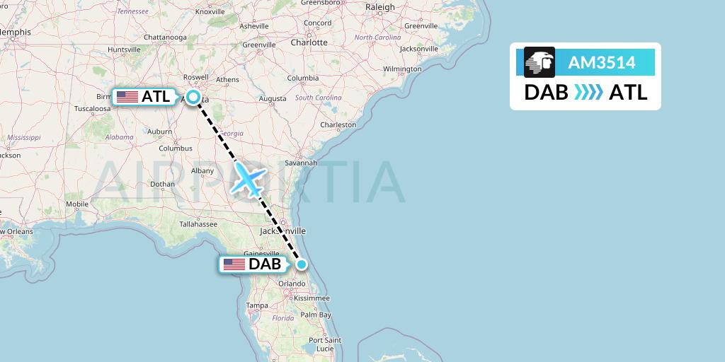 AM3514 Flight Status Aeromexico: Daytona Beach to Atlanta (AMX3514)