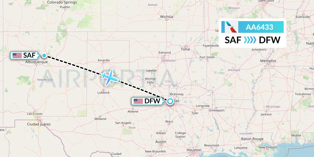 AA6433 Flight Status American Airlines: Santa Fe to Dallas (AAL6433)