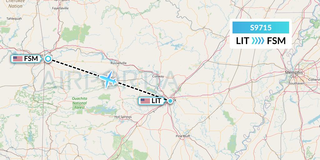S9715 Flight Status Flybig: Little Rock to Fort Smith